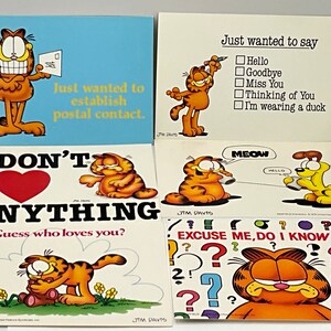 Gorgeous Collectible and Vintage Garfield Post Cards, - Etsy