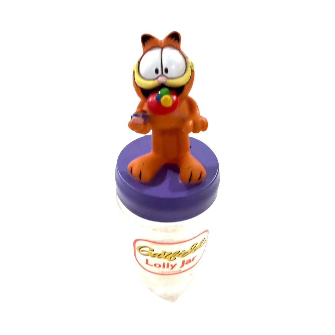 Gorgeous Collectible and Vintage Garfield Lolly Jar Plastic Container ...