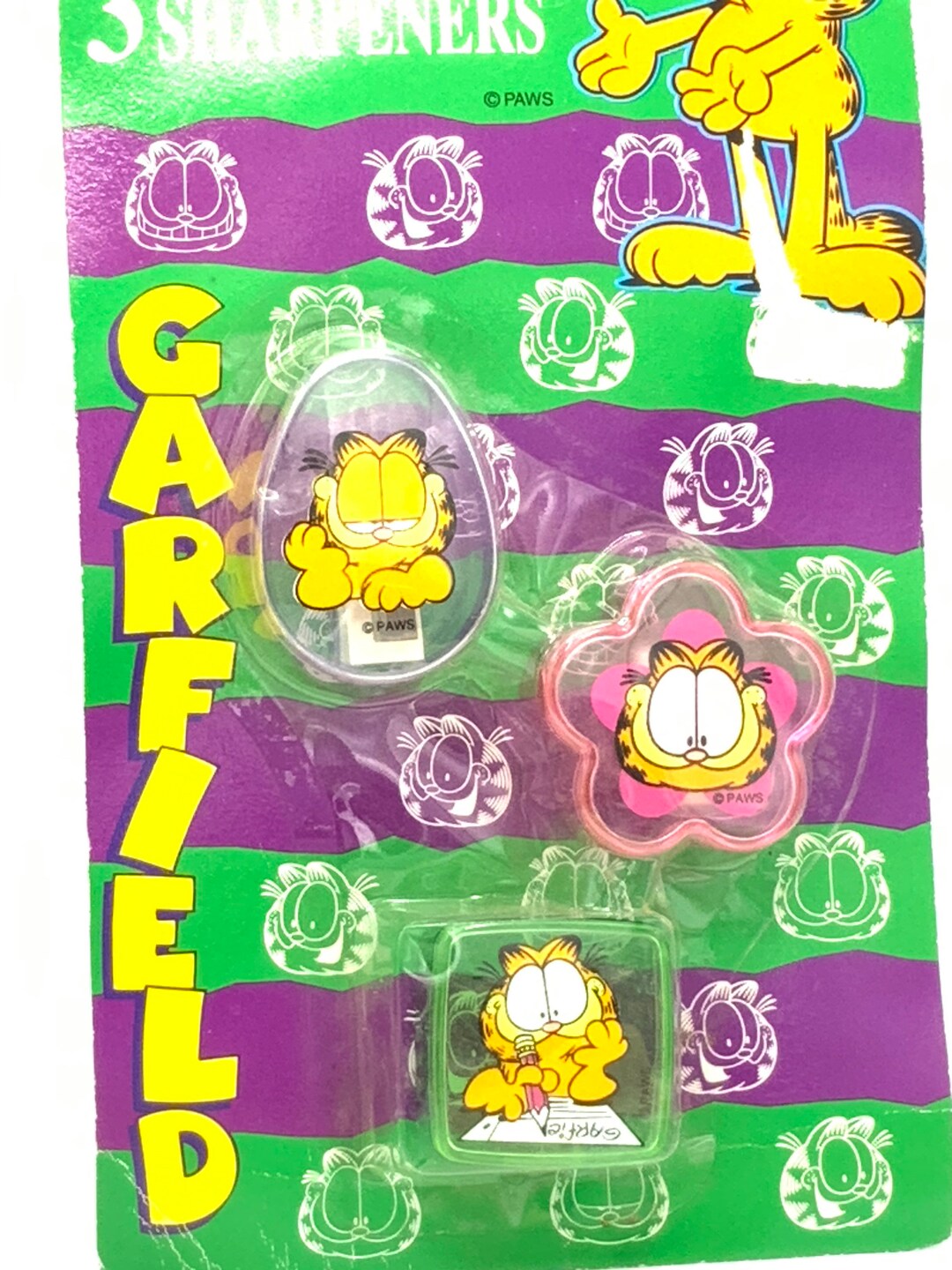 Gorgeous Collectible and Vintage Garfield Sharpeners Set of 3, Orange ...