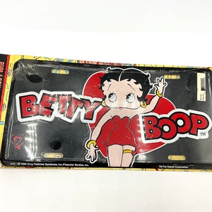 Gorgeous Collectible and Vintage Betty Boop License Plates, Red and ...