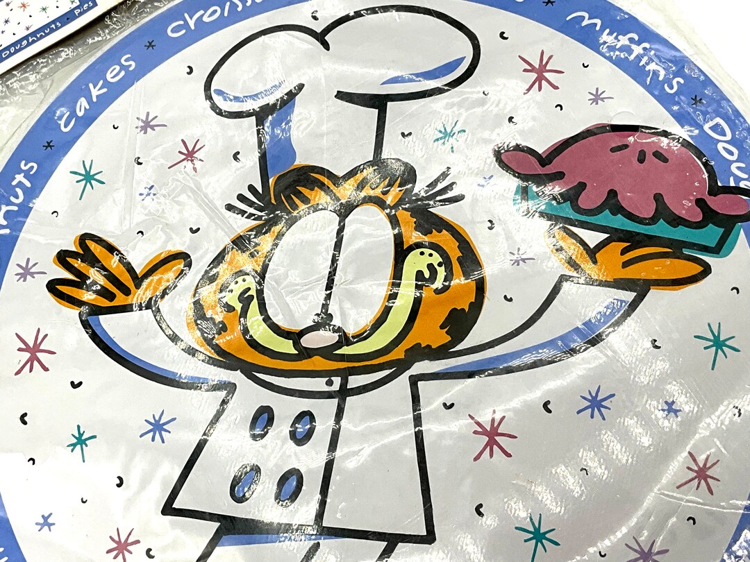 Gorgeous Collectible and Vintage Stove Burner Garfield Chef, Set of 4 ...