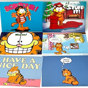Gorgeous Collectible and Vintage Garfield Post Cards, - Etsy