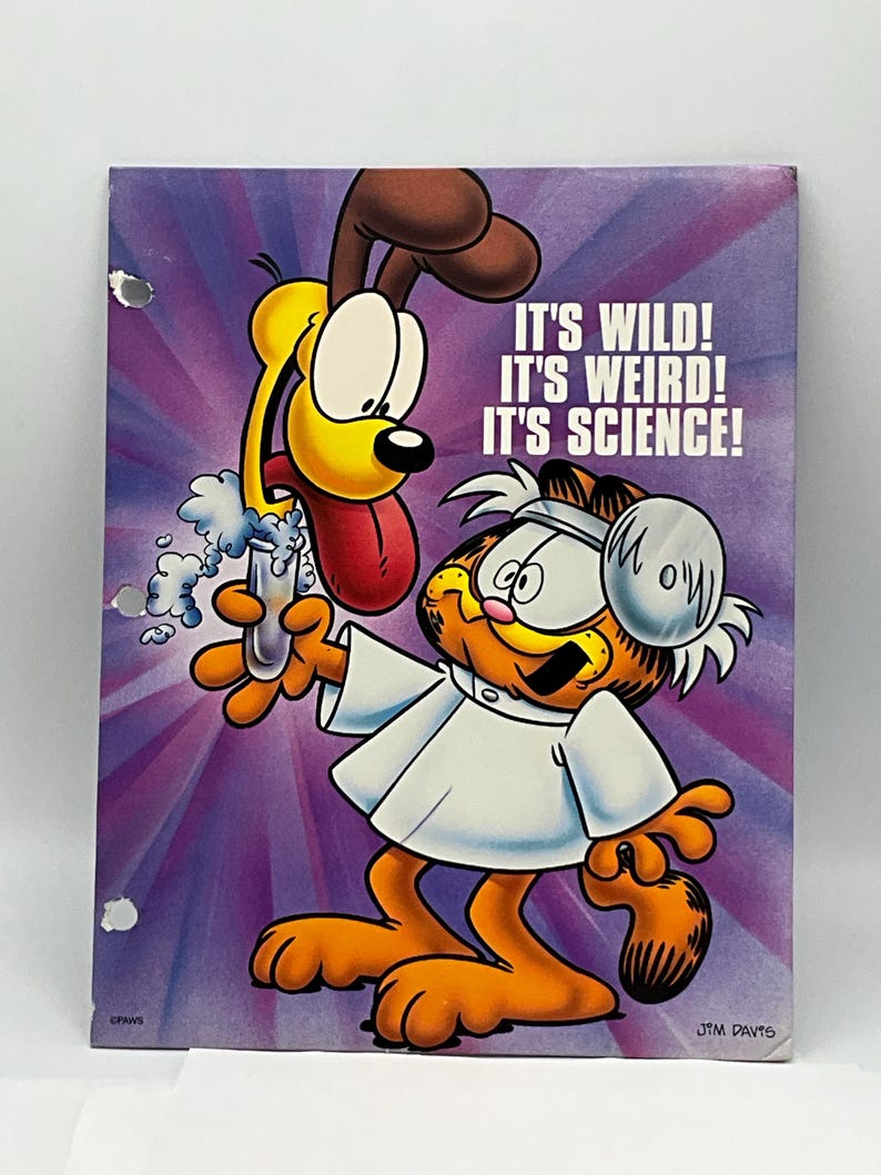 Gorgeous Collectible and Vintage Garfield Mead Folders, Cat School ...
