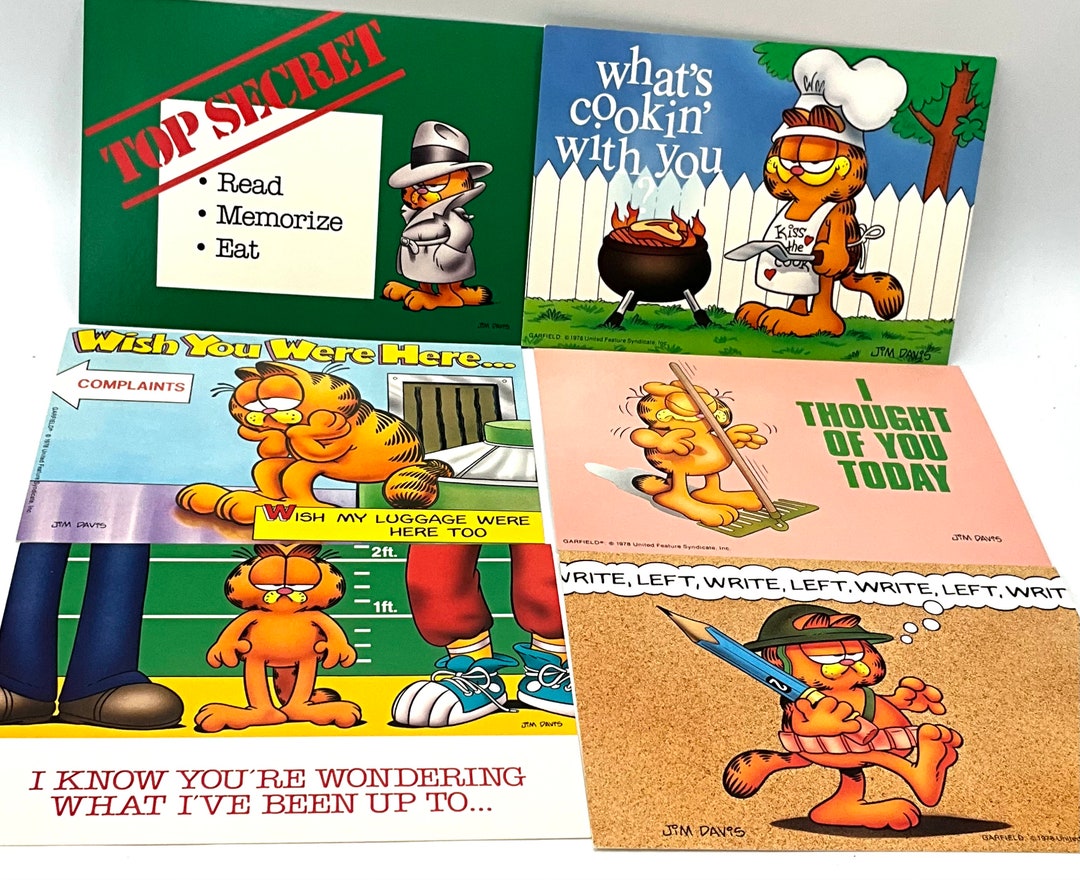 Gorgeous Collectible and Vintage Garfield Post Cards, - Etsy