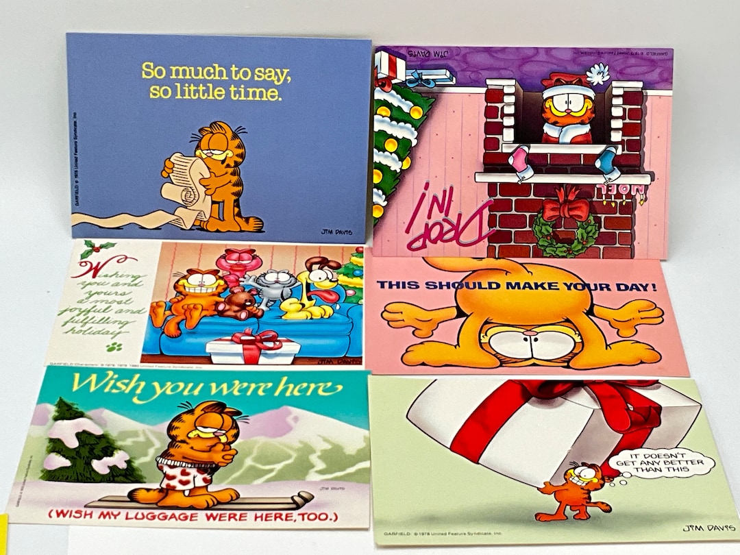 Gorgeous Collectible and Vintage Garfield Post Cards, - Etsy