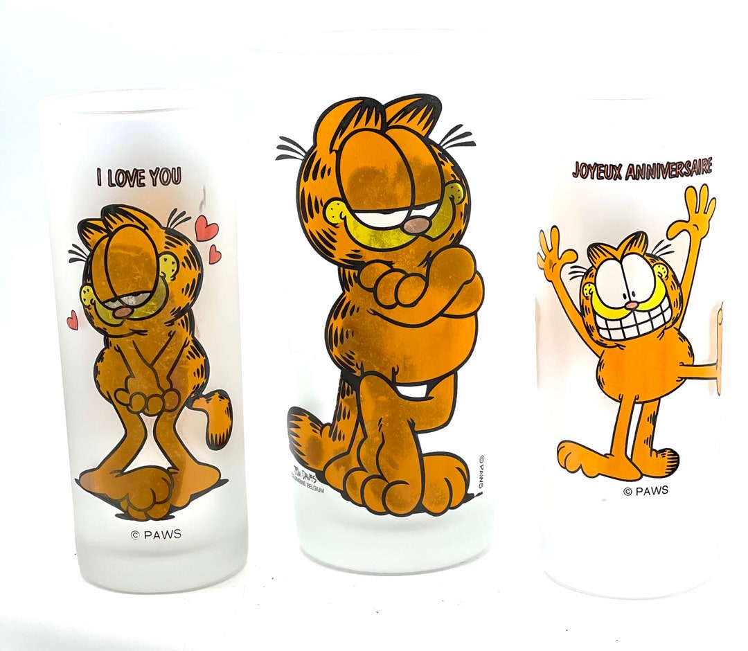 Gorgeous Collectible and Vintage Garfield Frosted Glass. - Etsy