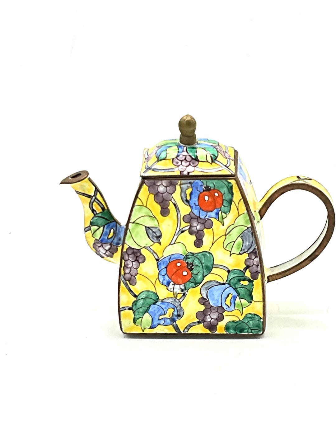 Gorgeous Collectible and Vintage Teapot by Kelvin Chen, Yellow Ladybugs ...