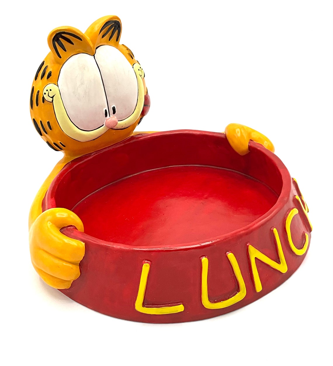 Gorgeous Collectible and Vintage Garfield Lunch Ceramic Pet Dish, Cat ...