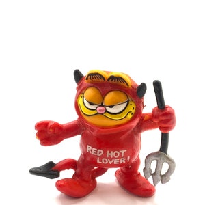 Vintage Garfield With Devil Costume RED HOT LOVER!, Cat, Orange ...
