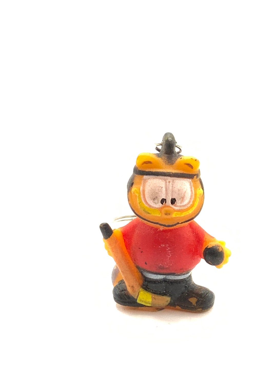 Vintage Garfield Key Chain, Figurine, Cat, Orange, Figurine. - Etsy