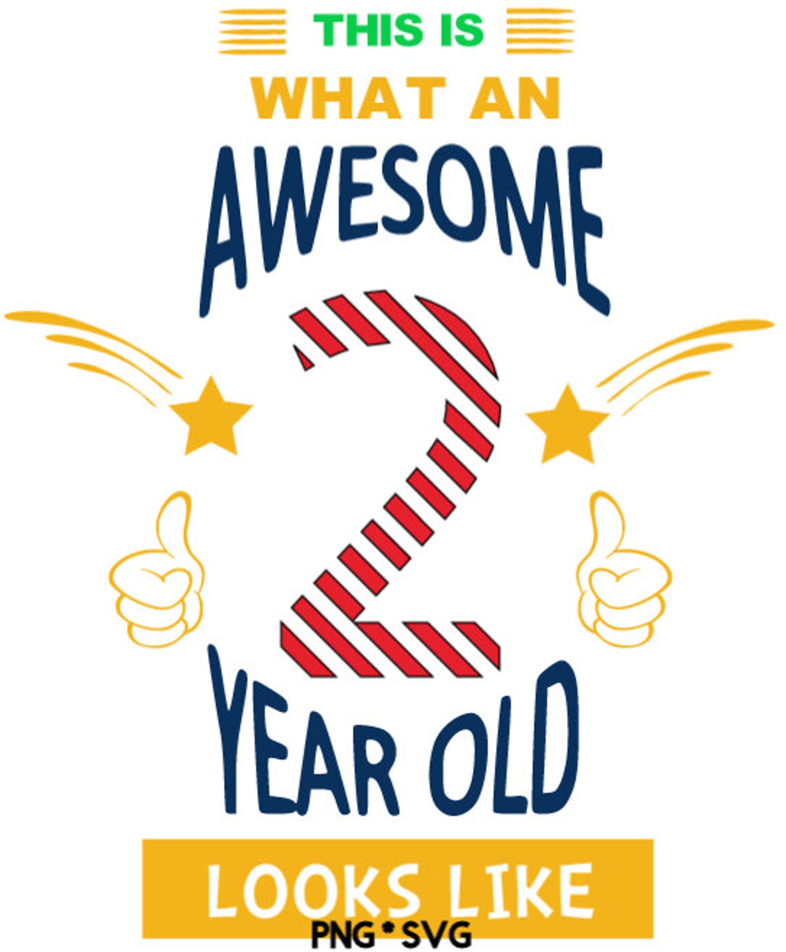 Awesome 2 Year Old SVG, Turning Two SVG, Turning 2 SVG, - Etsy