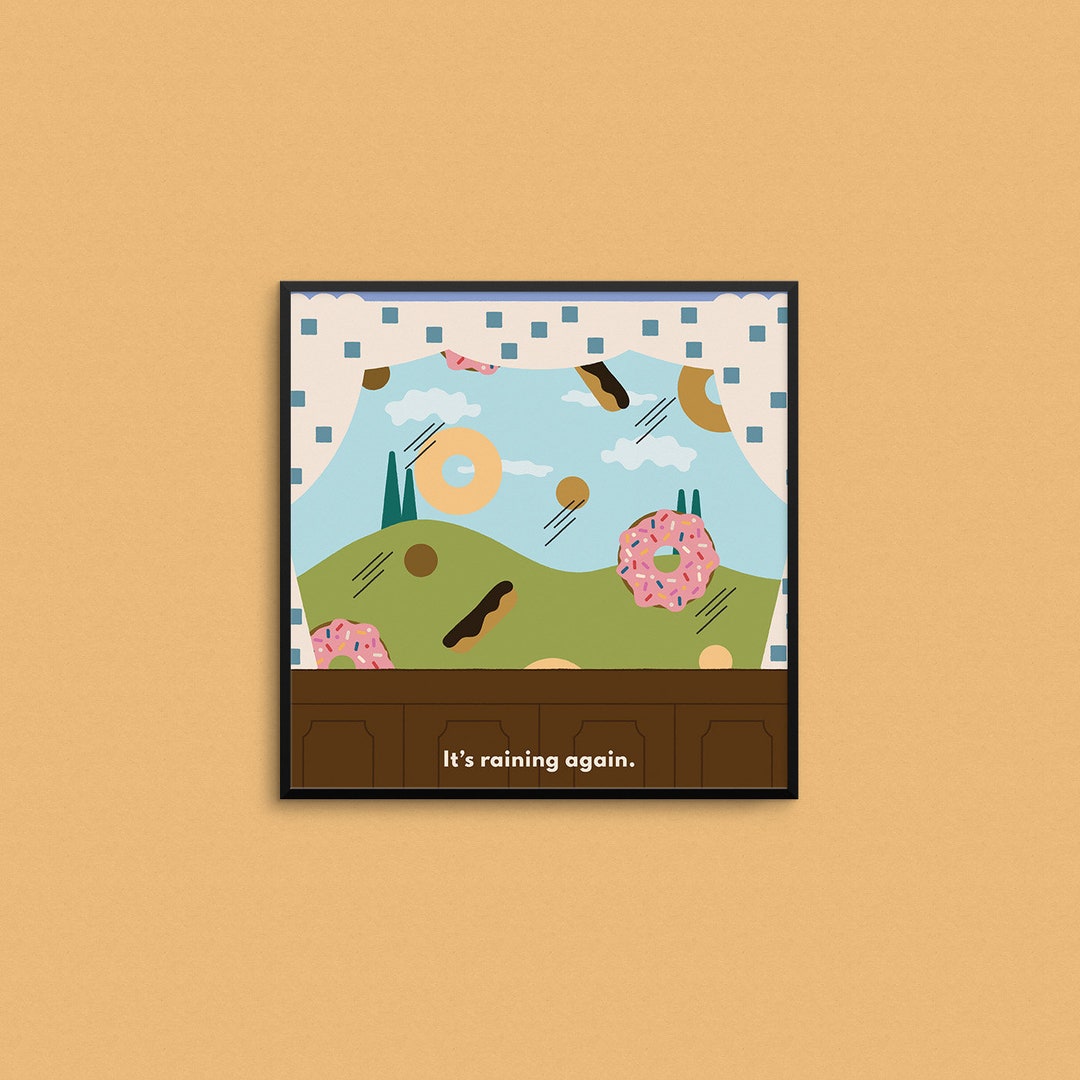 IT'S RAINING AGAIN Simpsons Art Print - Quirky Bright Colored Simpsons ...