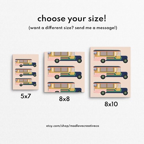 JEEPNEY Print - Filipino Art Print, Quirky Colorful Wall Art, Filipino ...