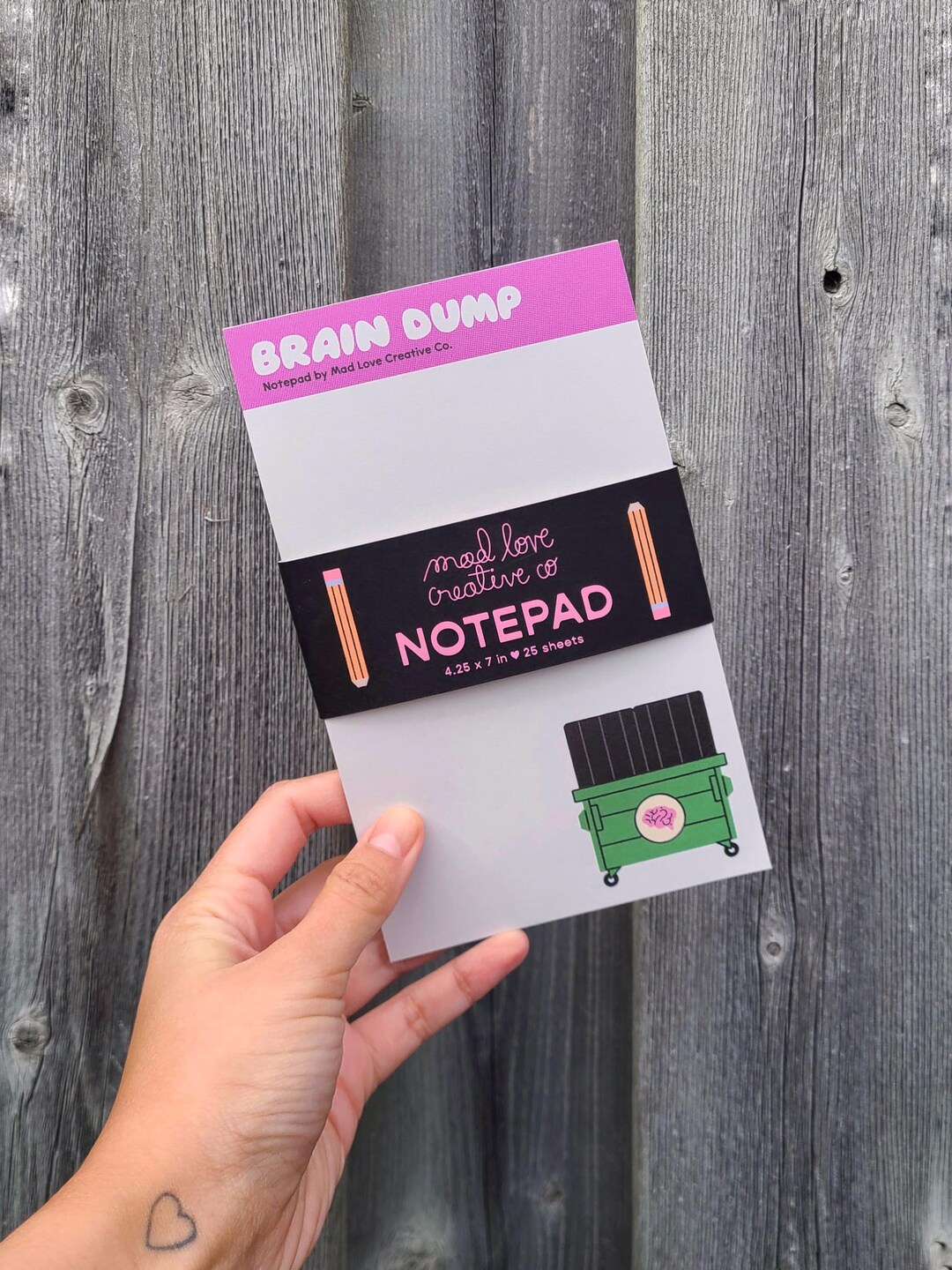 Brain Dump Notepad - Fun Blank Tearaway Notepad for To-do and Grocery ...