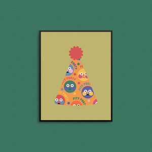 PITY PARTY Art Print- Quirky Colorful Party Hat Wall Art, Sarcastic ...