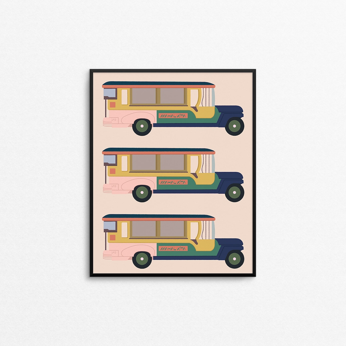 JEEPNEY Print - Filipino Art Print, Quirky Colorful Wall Art, Filipino ...