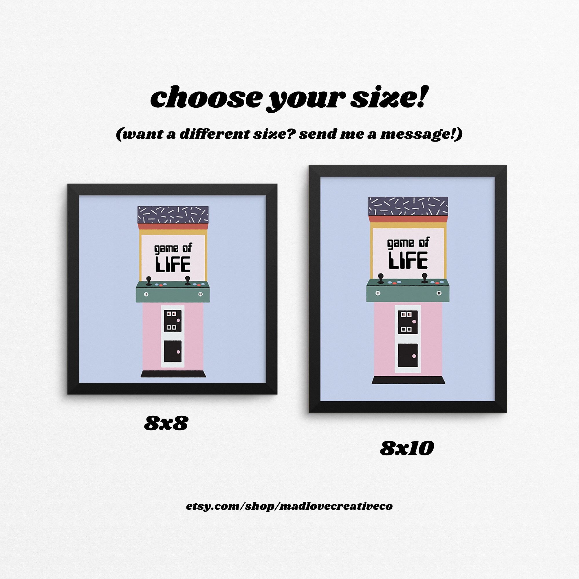 GAME OF LIFE Art Print Retro Arcade Game Art Quirky | Etsy