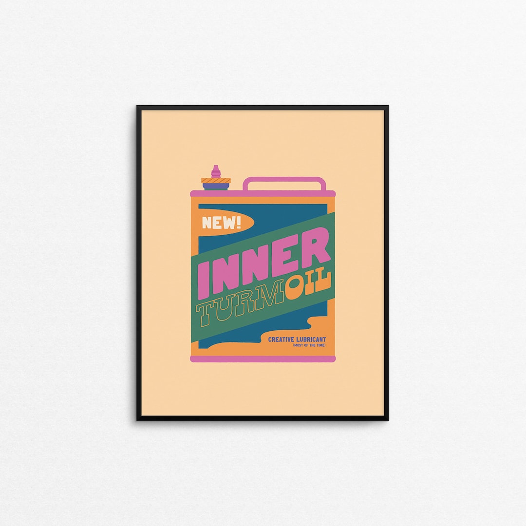 INNER TURMOIL Art Print Humorous Mental Health Print - Etsy