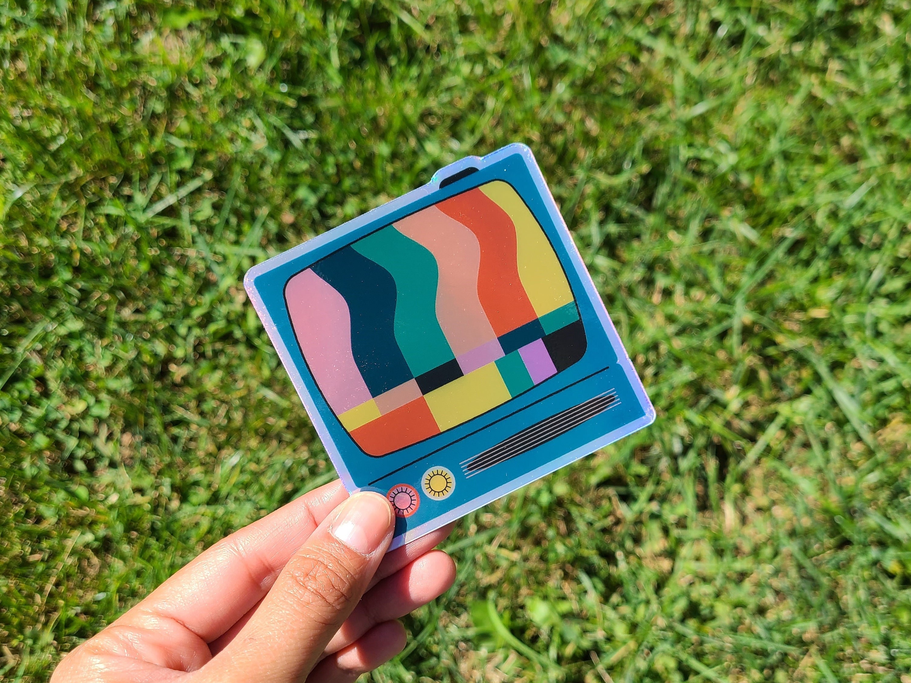 Scrapbooking laptop and waterbottle sticker,quirky weatherproof blue ...