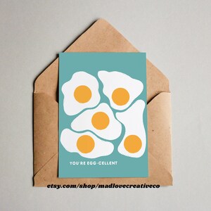 You're Egg-cellent Card Egg Lovers Card Quirky 5x7 | Etsy