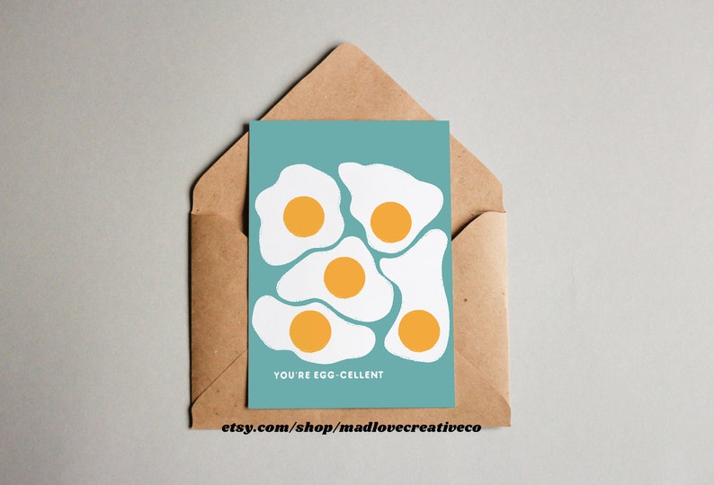 You're Egg-cellent Card Egg Lovers Card Quirky A2 - Etsy