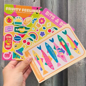 Tin O' Fish Vinyl Sticker Sheet - Etsy