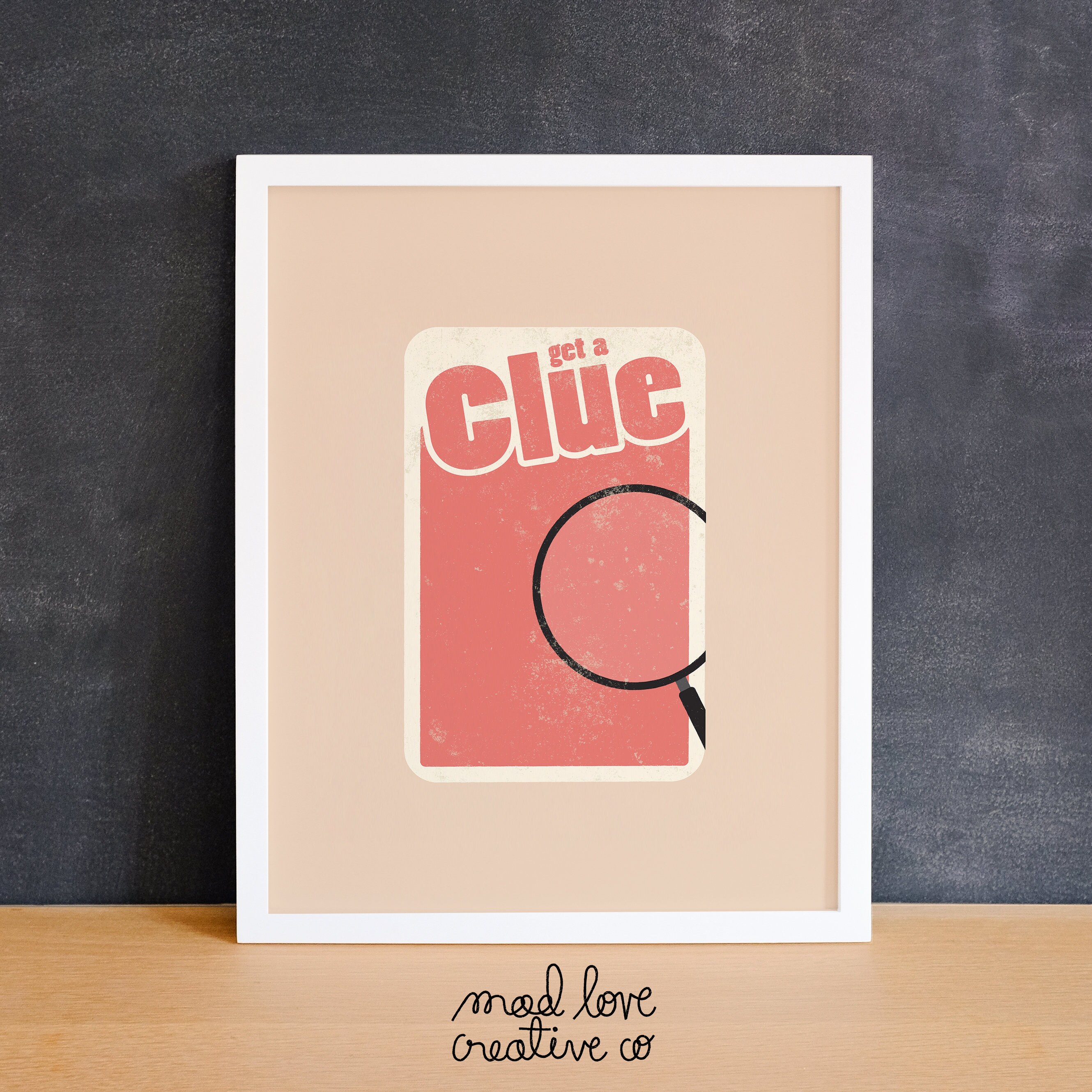 GET A CLUE Art Print Funny Sarcastic 8x10 Board Game - Etsy