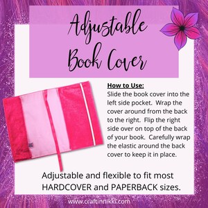 Purple Osha Butterfly Fabric Book Dust Cover for Hardcover & Paperback ...