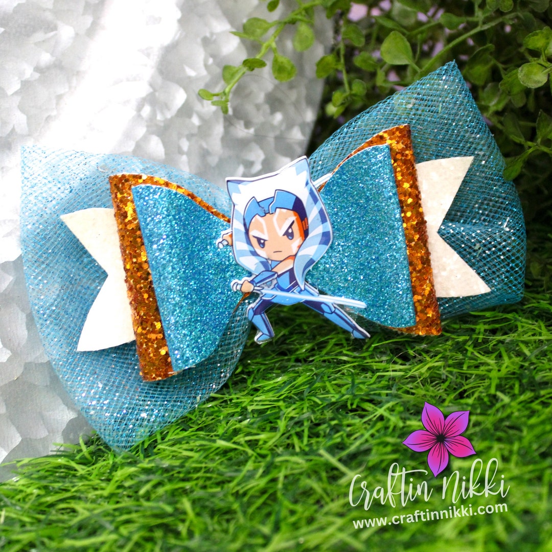 Tano Chief Rebel Commander Space Galaxy Wars Blue Chunky Glitter Hair ...