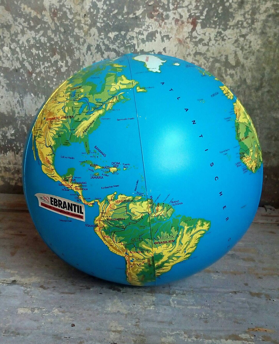 Vintage Inflatable Ball Beach Ball Globe - Etsy