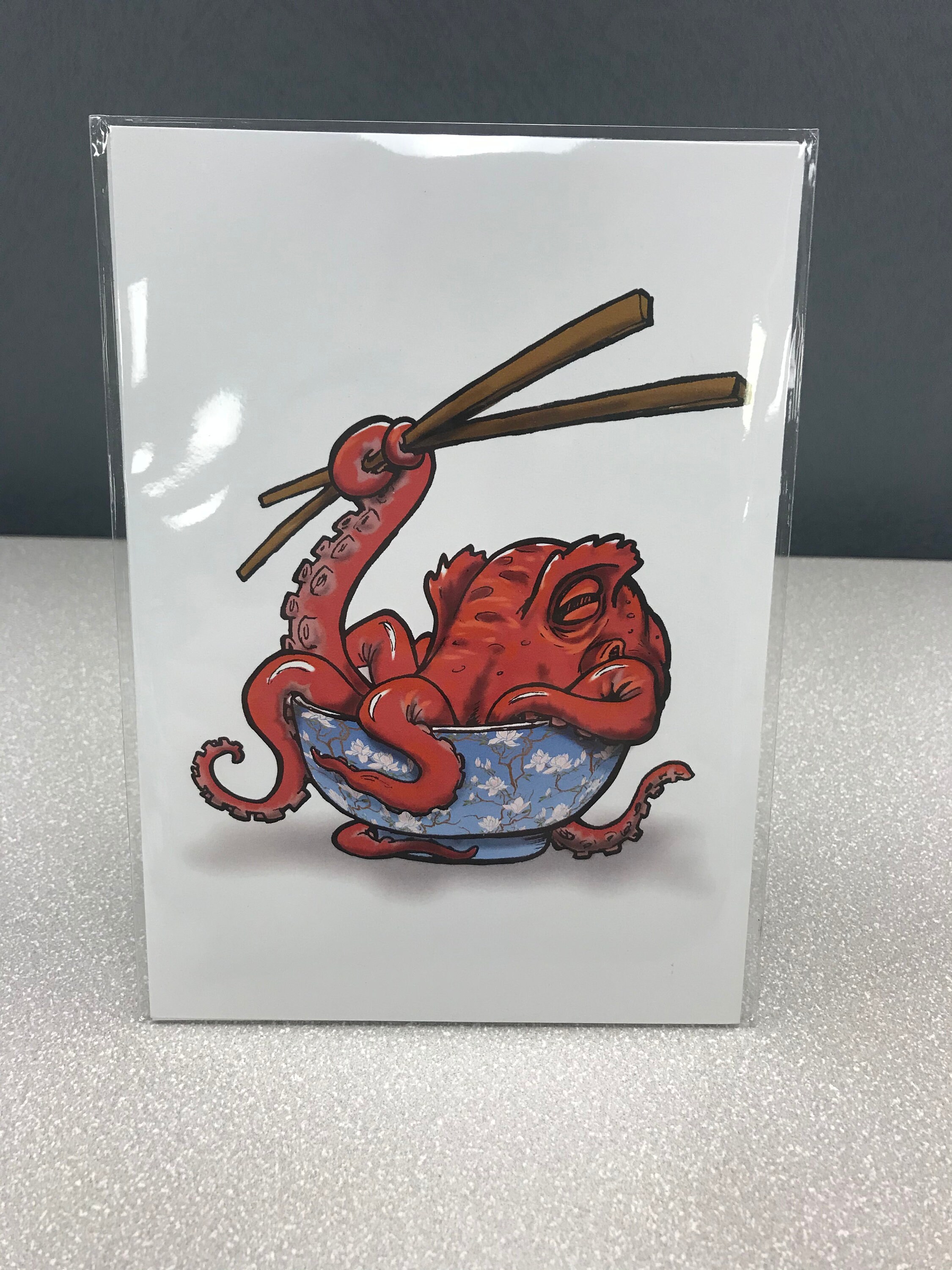 Tako Bowl Punny Octopus Print - Etsy España