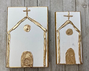 Wood Block Church - Etsy