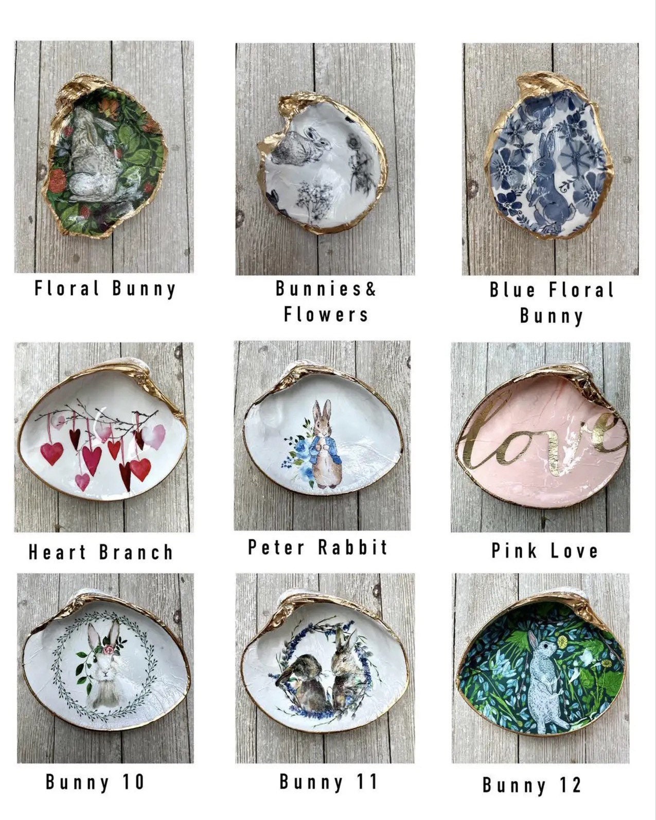 Decoupage Spring Shells | Etsy