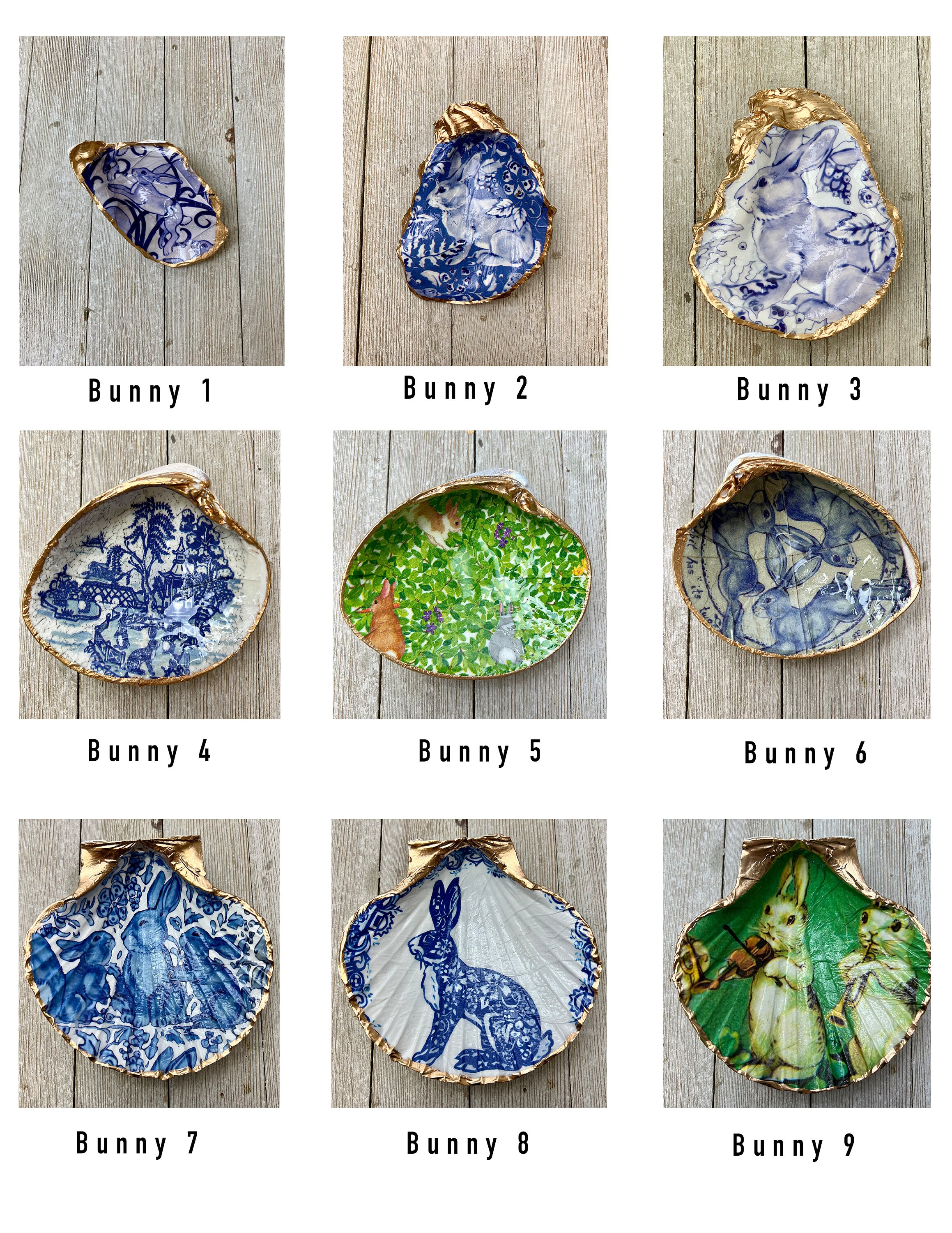 Decoupage Spring Shells | Etsy