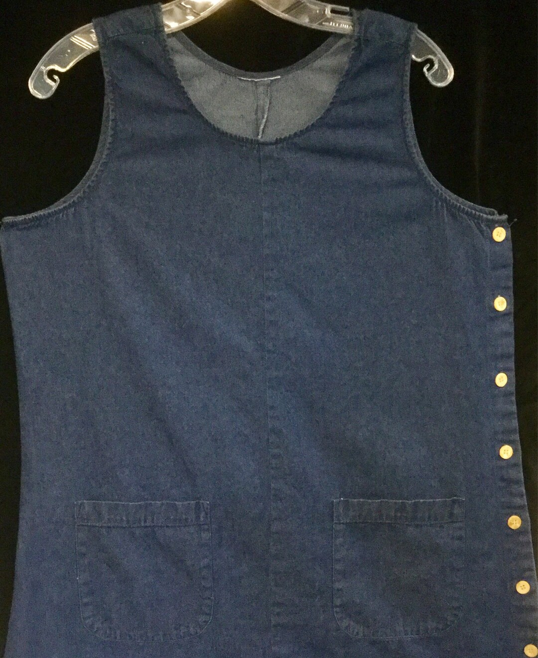 Blue Denim Dress Jumper//long Maxi/button-up/pockets/preppy/woman's ...