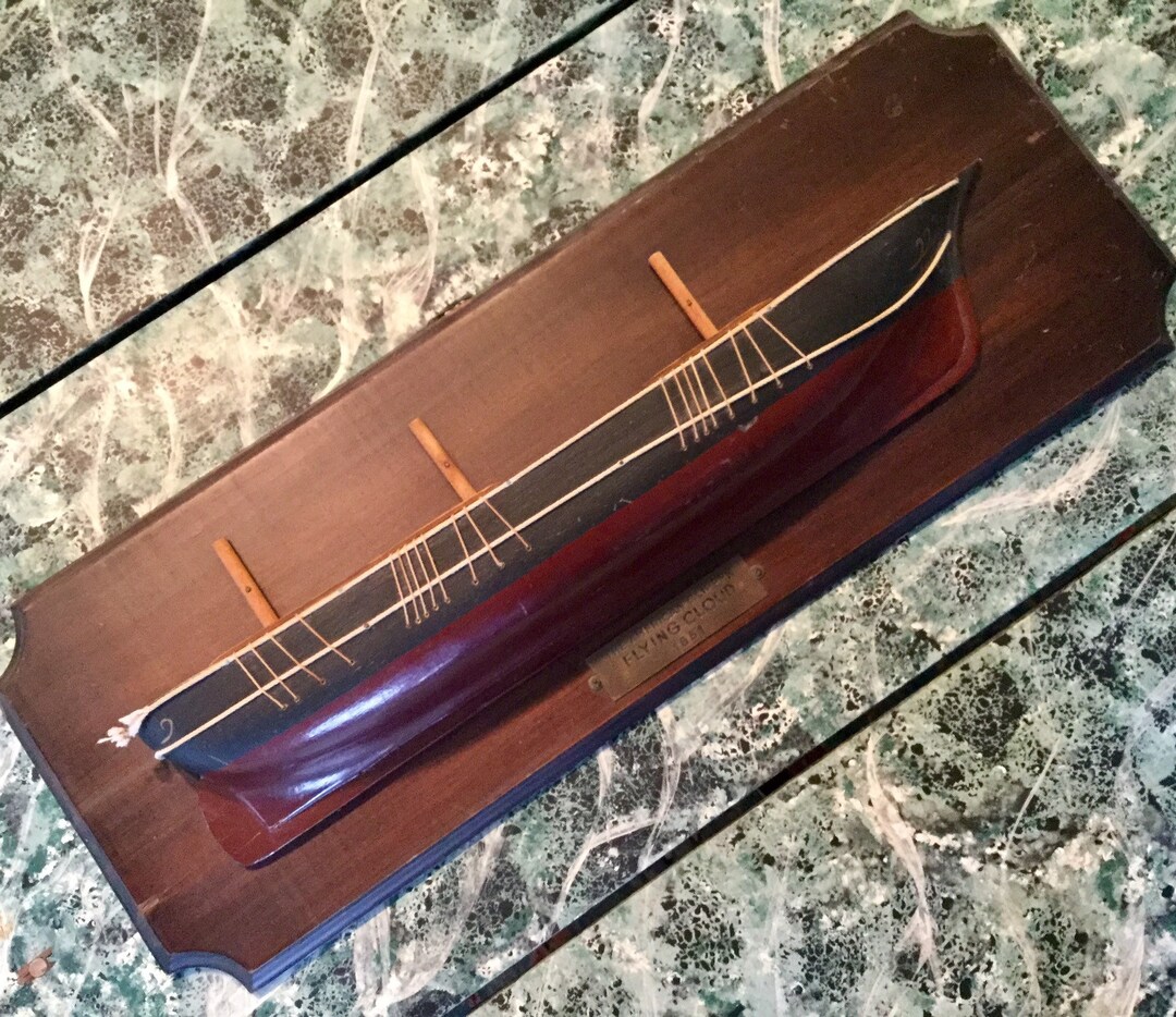 Half Hull Ship Model Wood Plaque/flying Cloud Boat - Etsy Half Hull Ship Model Wood Plaque/flying Cloud Boat - Etsy