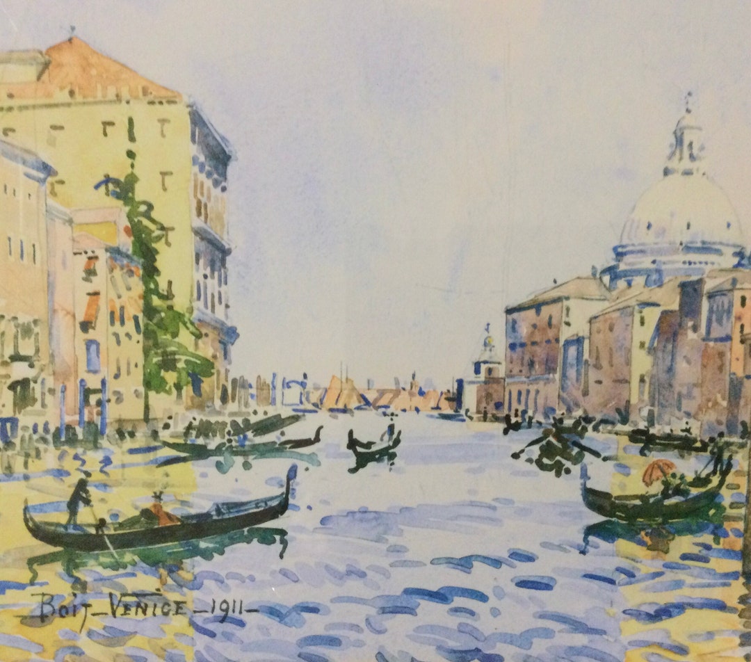 Italian Print/edward Darley Boit/venice Italy/afternoon on the Grand ...