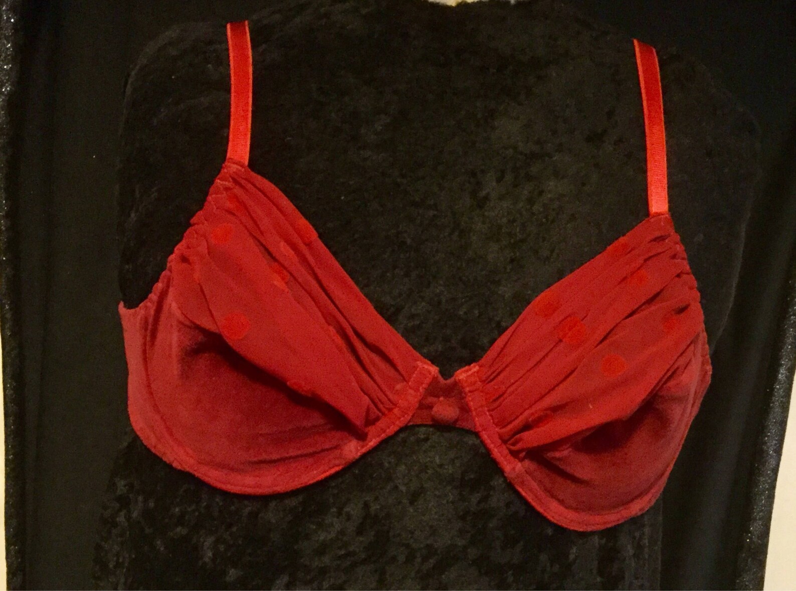 1980 Red Velvet Bra Bralette Size 38B Black Velvet Bra Bralet - Etsy