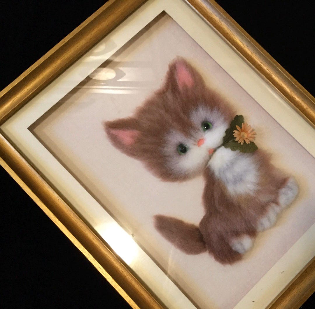 Japanese Bunka Embroidery/shishu Punch Needle/cat Needlework/tokyo ...