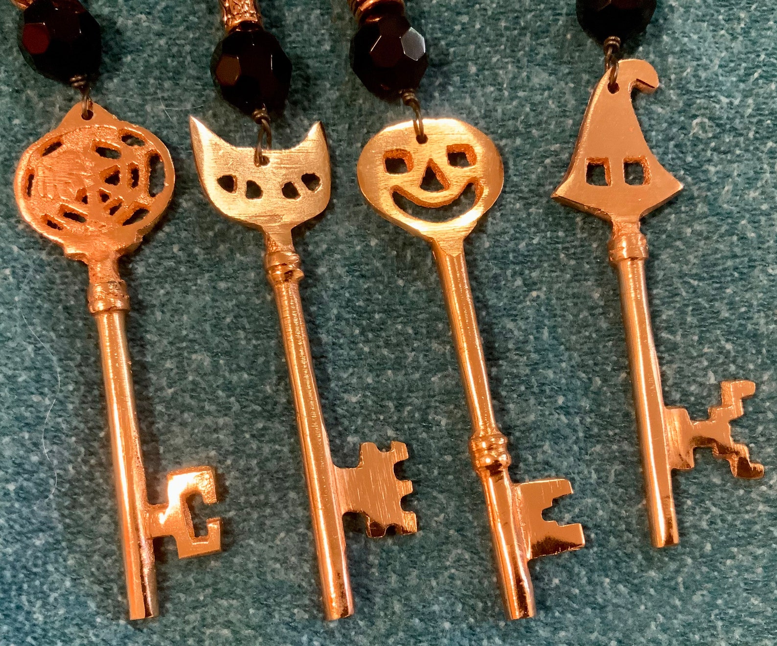 Halloween Key Ornament/copper Skeleton - Etsy