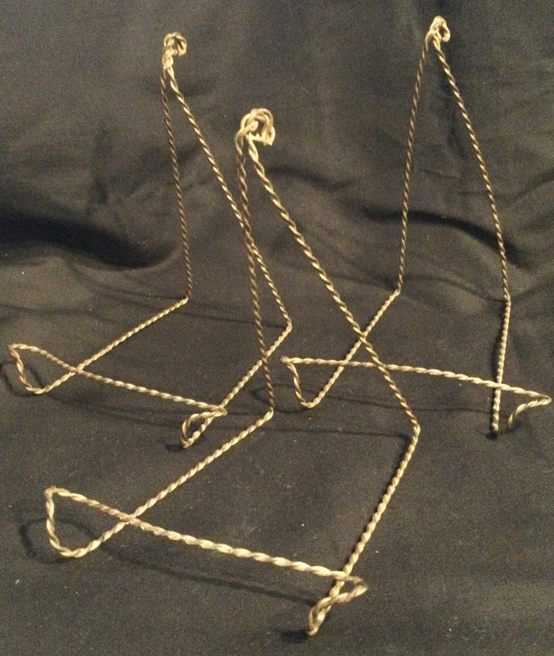 Vtg Brass Plate Display Stand-plate Holder-plate Rack/easel-back ...