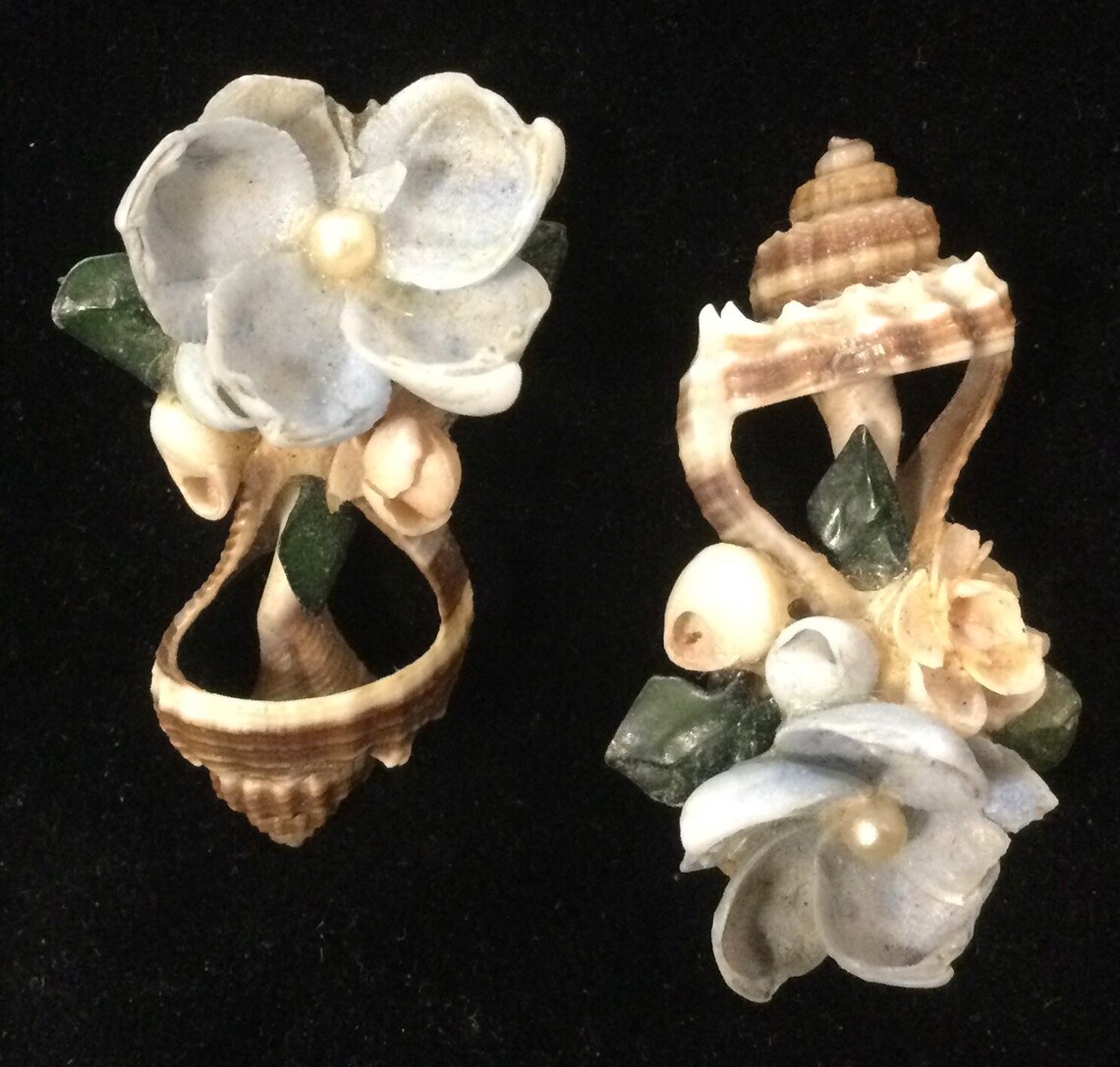 9pc Shell Flowers Handmade Small Seashell Flower Floral DIY - Etsy