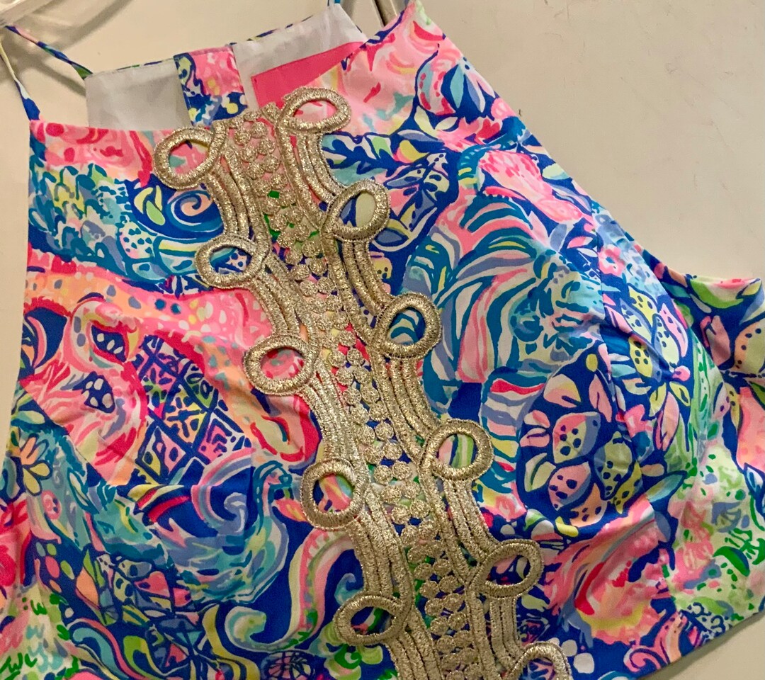 Lilly Pulitzer Crop Top-halter/new With Tag/pastel Abstract Print ...