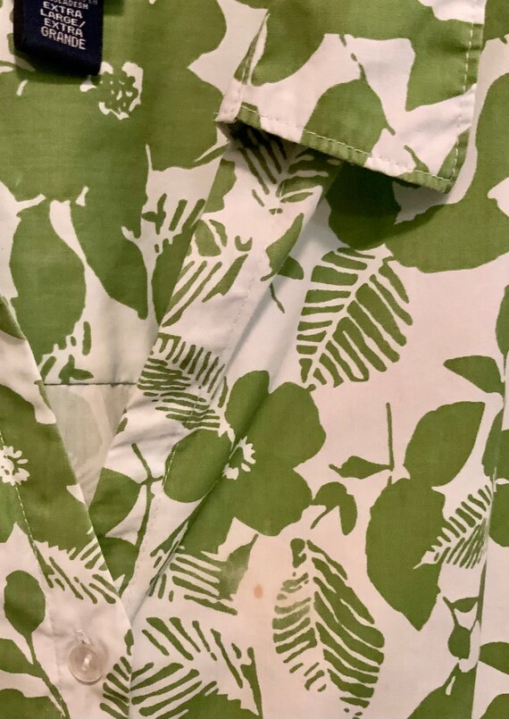 XL Floral Hawaiian Blouse-Shirt/Basic Editions/Pink+G… - Gem