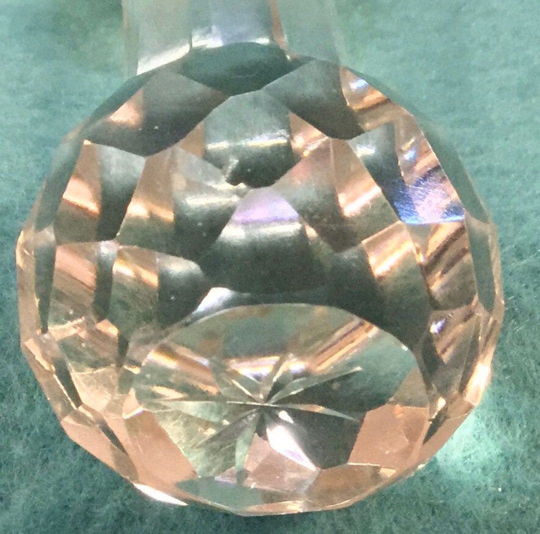 Cut Crystal Knife Rest-knife Holder/faceted Cut-glass/star End Diamond ...