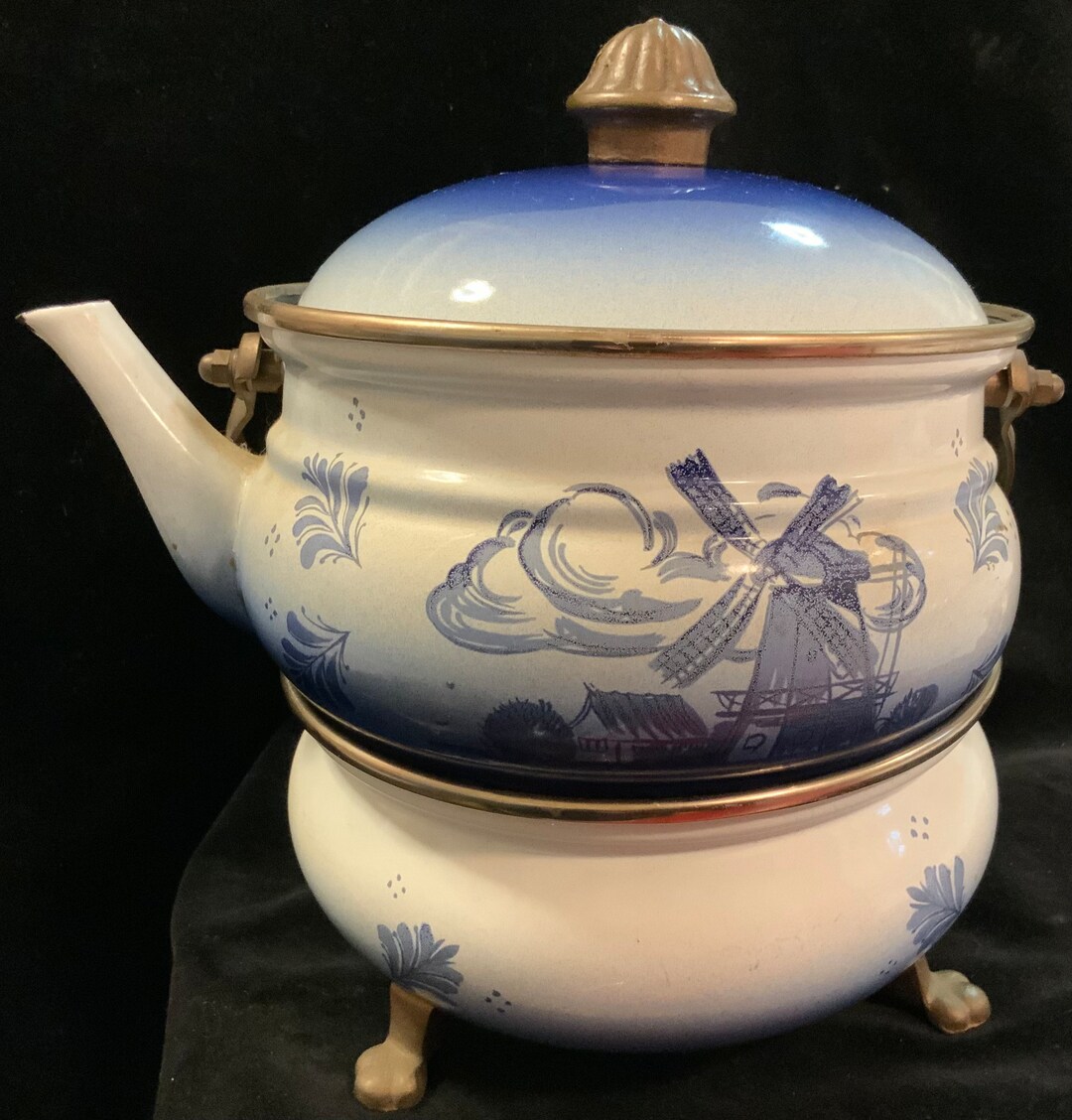 Blue Enamelware Coffee Kettle-coffeepot-teapot by “fissler” Asta/blue ...
