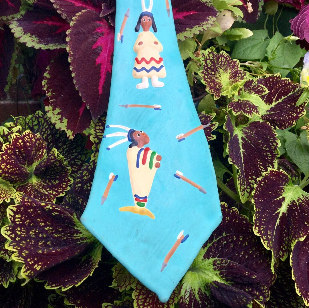 Native American Indian Necktie-tie/country Western Cowboy/turquoise ...