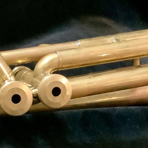 Trumpet Musical Instrument/brass/decorative/namaste/india/large 19.5”l ...