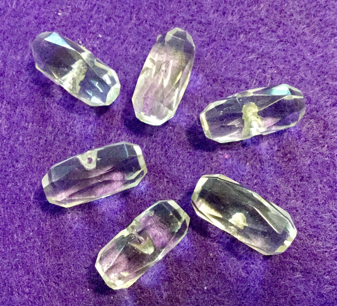 Crystal Shank Buttons or Charms/clear Faceted Glass/diy Jewelry Making ...