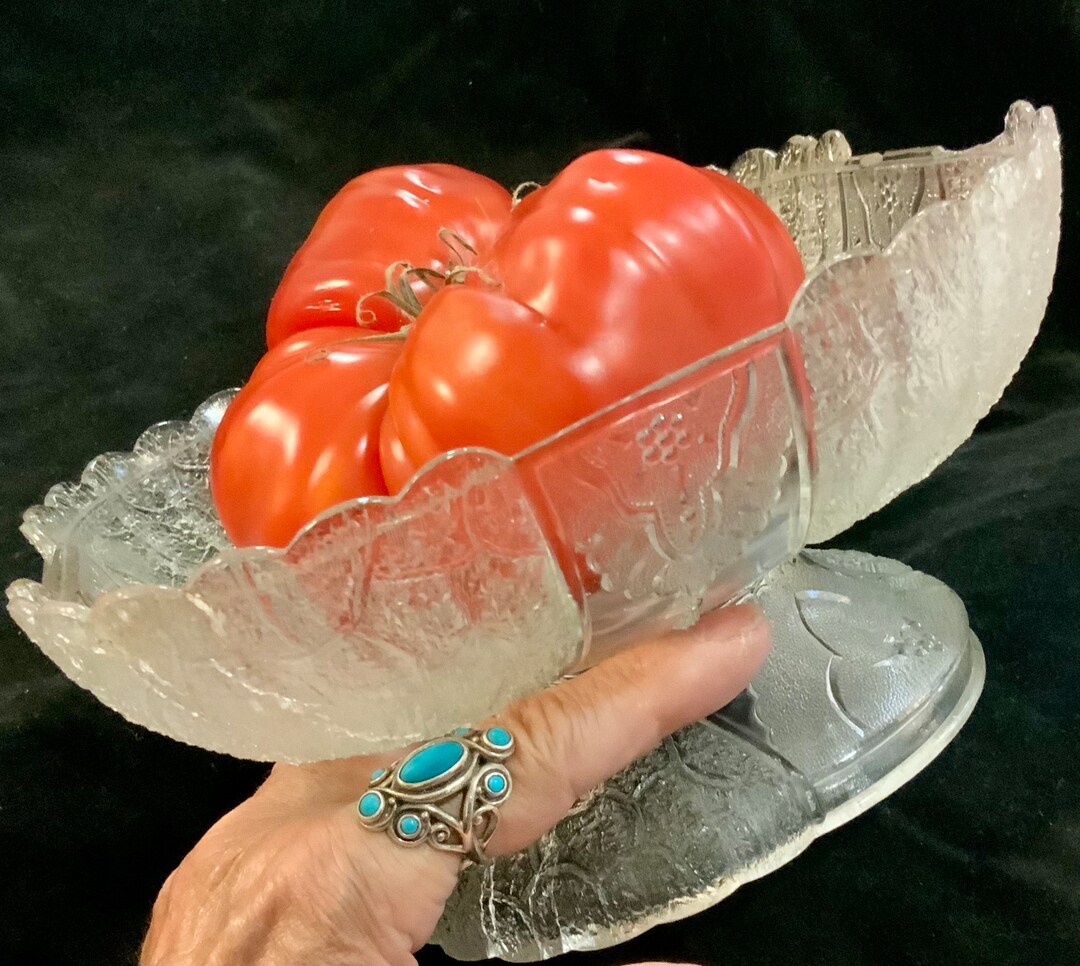 Glass Compote/pressed Glass/eapg/duncan & Miller Glass Co/shell Tassel ...
